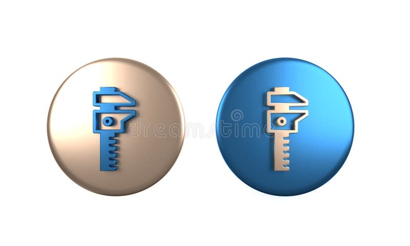 Colorful Calliper or Caliper and Scale Icon Isolated on White ...