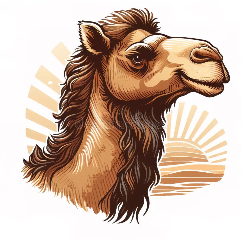 Camel Head Logo. Illustration on White Background Stock Illustration ...