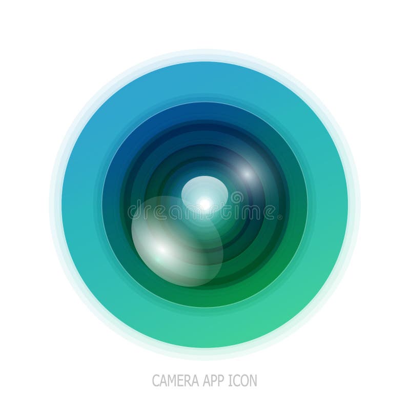 Colorful camera app icon stock vector. Illustration of electronic ...