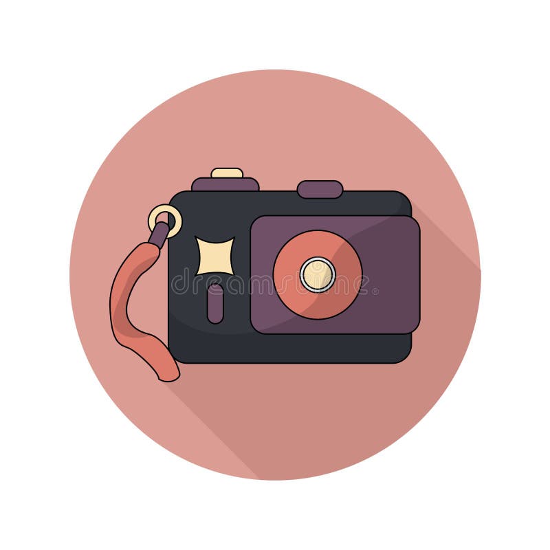 Colorful Camera Icon Made in Flat Style. Illustration Stock ...