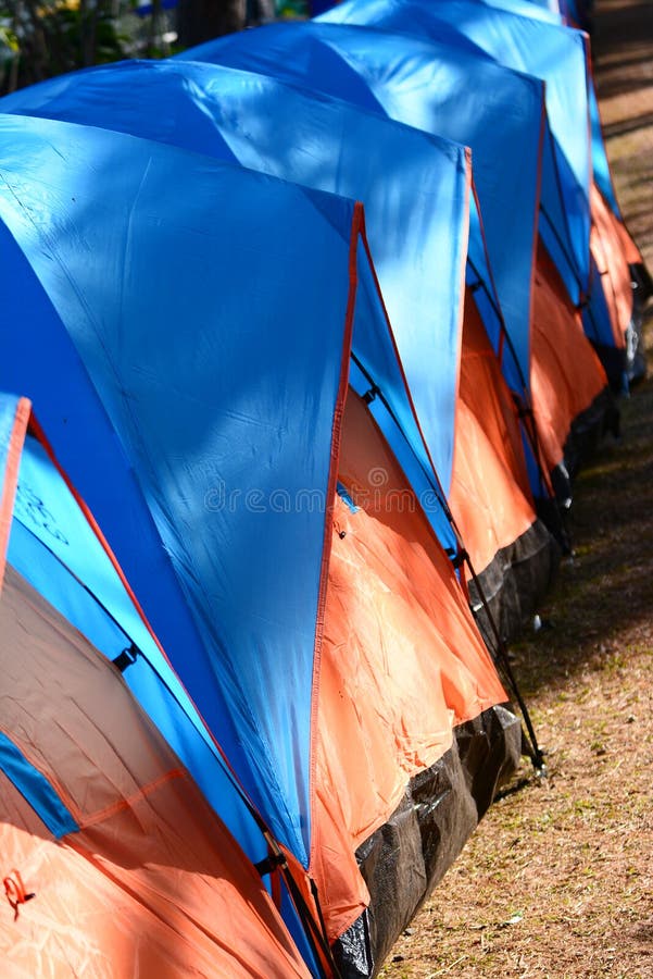 Colorful of camping tents stock image. Image of mountain - 37104759