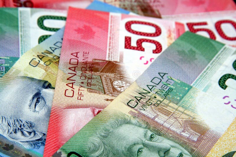 Colorful Canadian currency editorial image. Image of paper - 4348265
