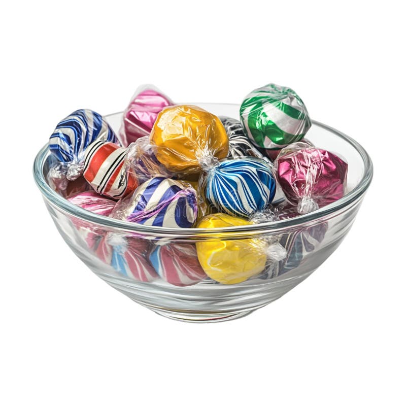 Colorful Candies in a Bowl on Transparent Background - Ai Generated ...