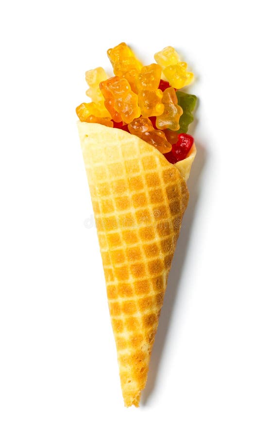 Colorful candies in cone stock image. Image of group - 129607787