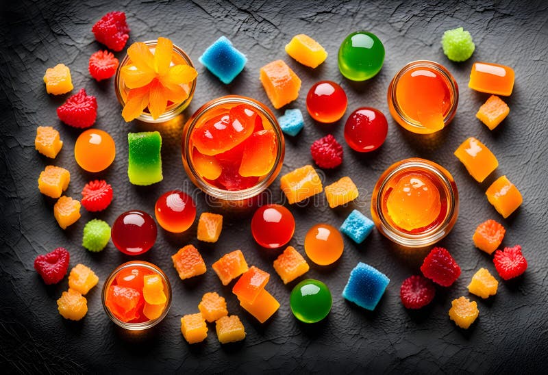 Colorful candies, jelly stock illustration. Illustration of sweet ...