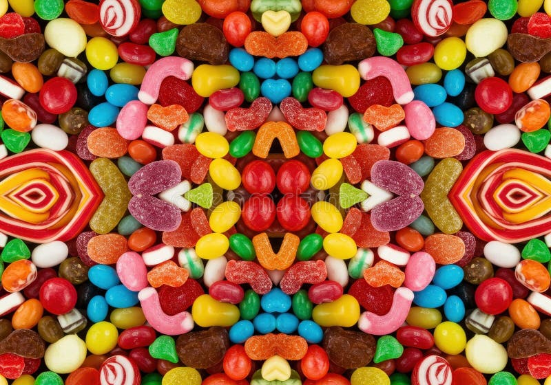 Colorful Candies Kaleidoscope Pattern Stock Photos - Free & Royalty ...