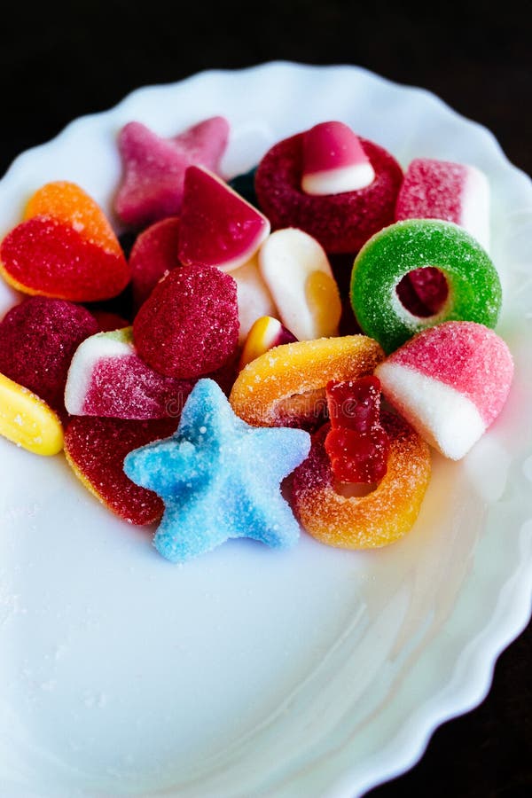 Colorful Candies in a Plate Stock Photo - Image of food, mint: 58678308