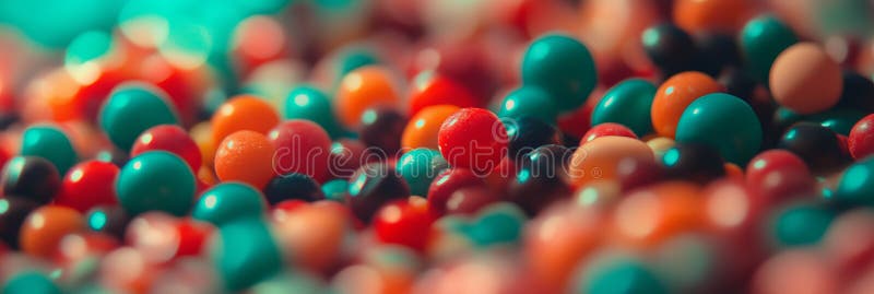 Colorful Candies Scattered on a Bright Surface Creating a Vibrant ...