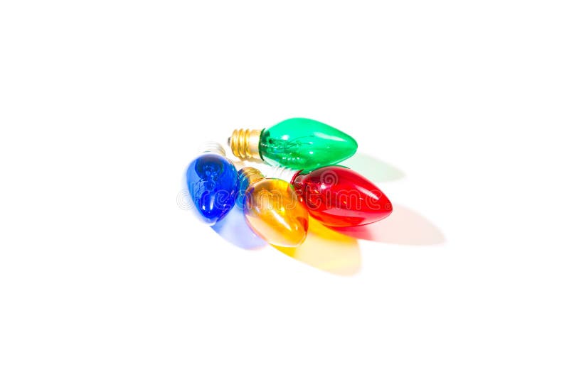 Colorful Candle Light Bulbs. Stock Photo - Image of electricity, bulb ...