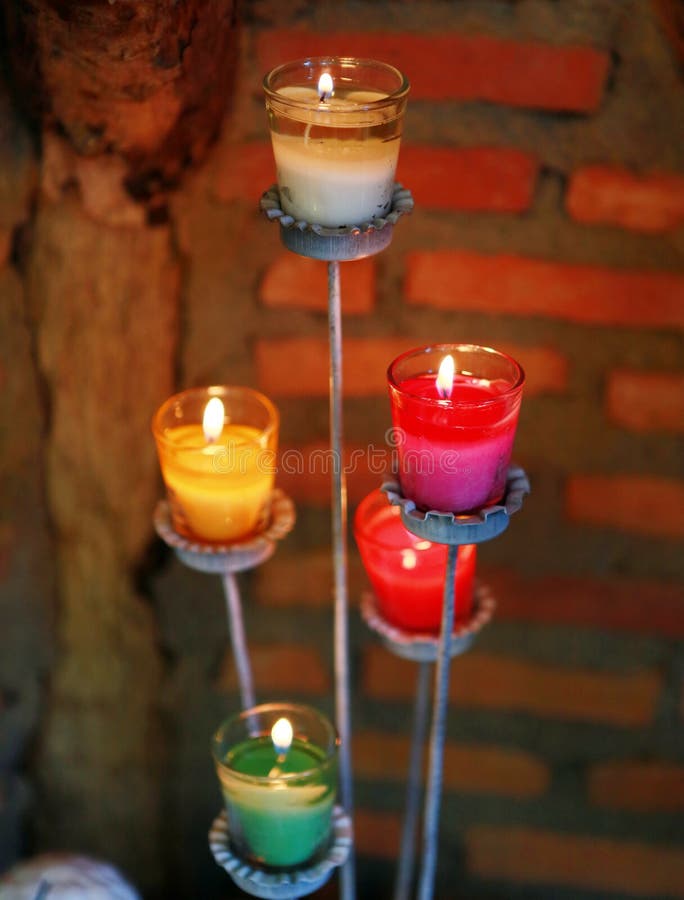Colorful candles stock photo. Image of ceremony, romance - 32477634