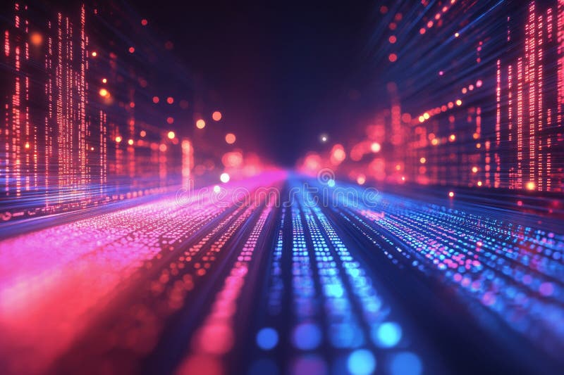 Colorful Candles Illuminate Digital Patterns Dark Background Creative ...