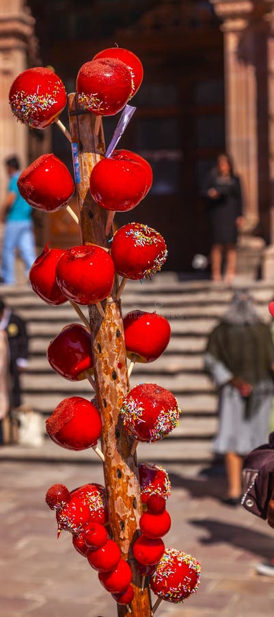 Colorful Candy Apples Dolores Hidalgo Mexico Stock Image - Image of ...