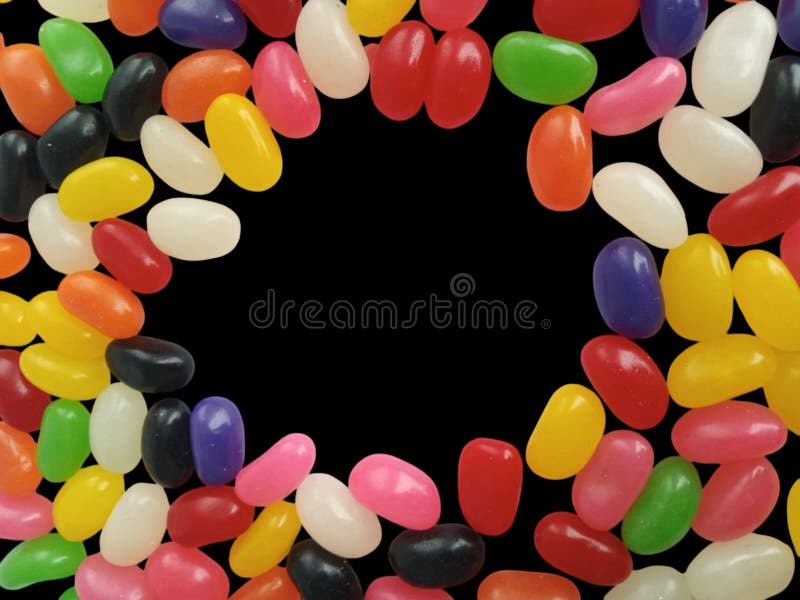 Colorful Candy Border on a Black Background Editorial Image - Image of ...
