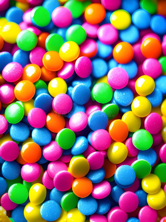 Colorful Candy in a Bowl, Ai Generated Stock Illustration ...
