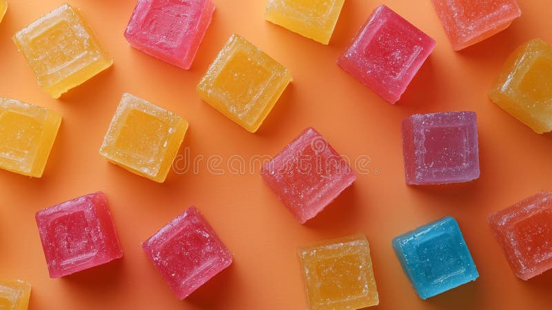 Colorful Candy Cubes on a Bright Background Stock Photo - Image of ...