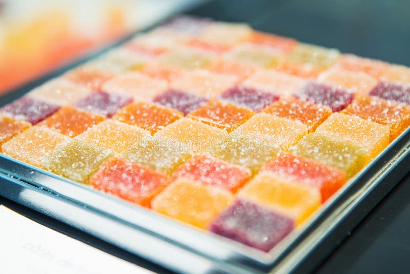 Colorful candy cubes stock image. Image of treat, chewy - 115467393
