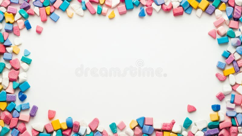 Create Vibrant Designs Surrounded by Colorful Candy Pieces for Sweet ...