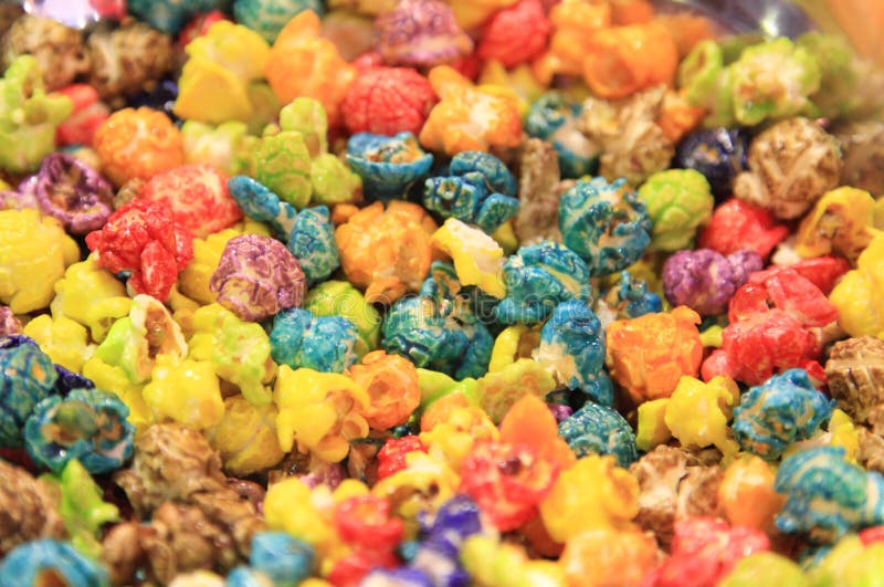 Colorful Candy Popcorn stock image. Image of snack, food - 29399295