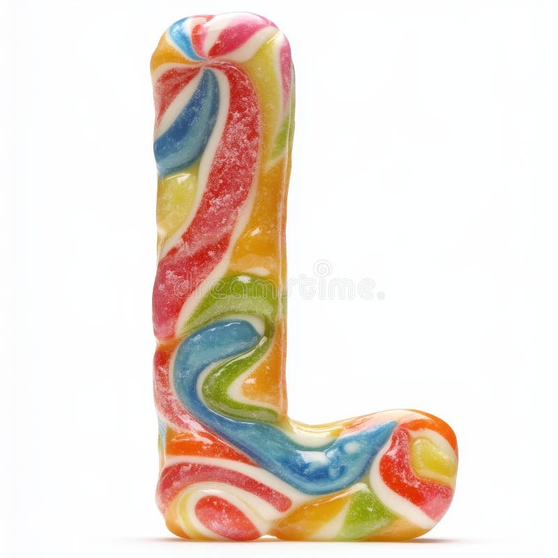 A Colorful Candy-shaped Letter "L" Designed for Fun and Playful Decor ...