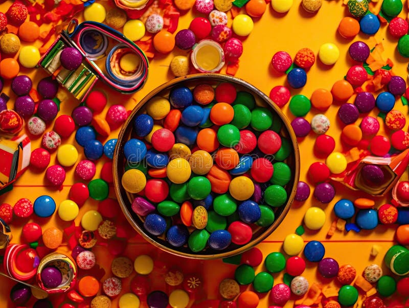 Colorful CDs Stacked with Playful Background Texture Stock Illustration ...