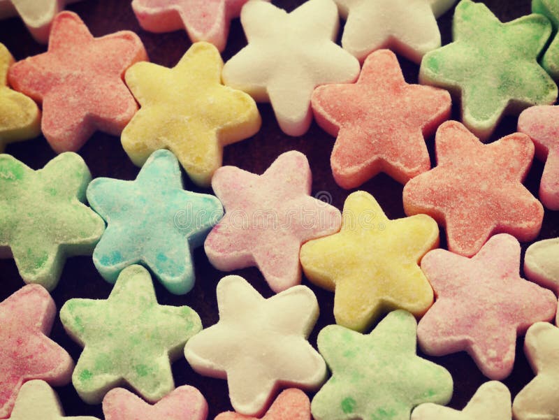Colorful Candy Stars Old Retro Vintage Stock Photo - Image of sugar ...