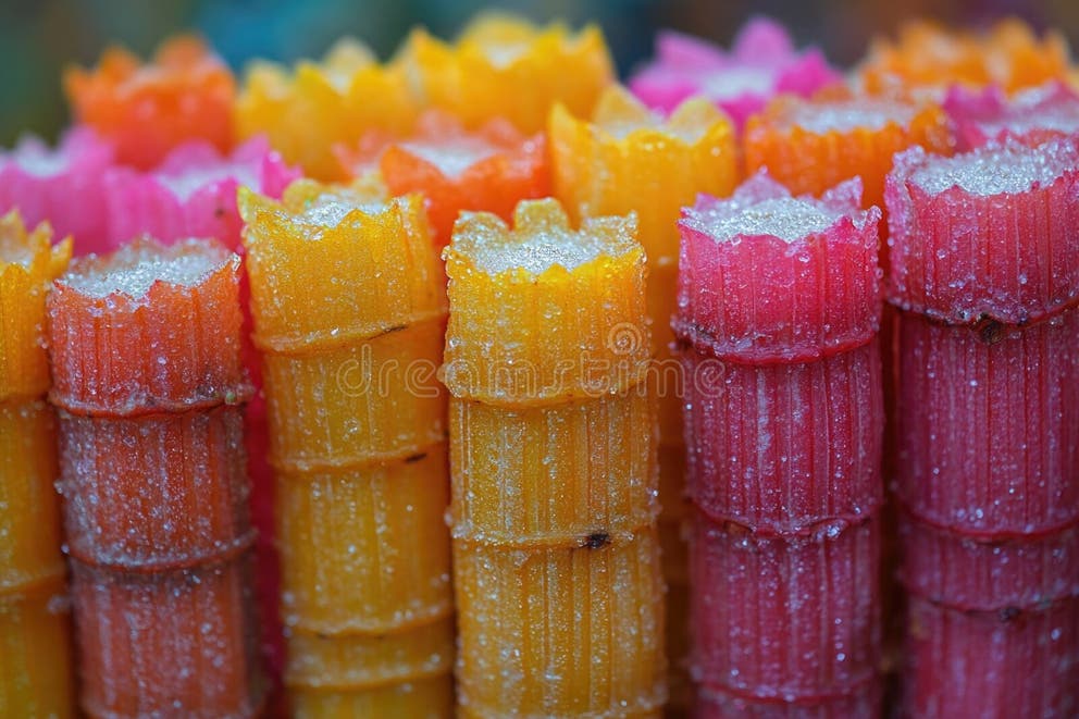 Colorful Candy Sticks in a Cluster Stock Photo - Image of generated ...