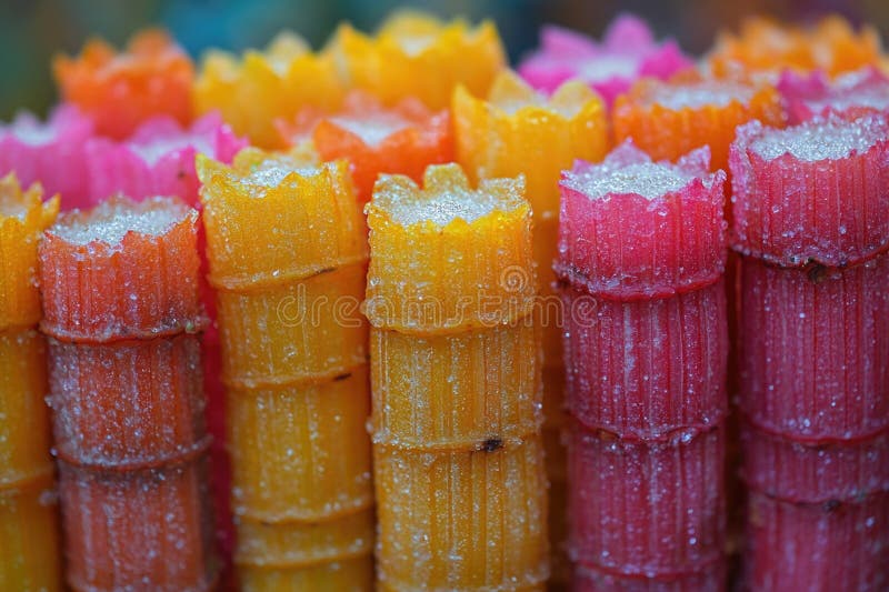 Colorful Candy Sticks in a Cluster Stock Image - Image of food ...