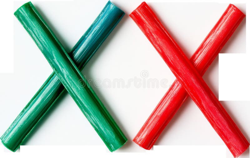 Colorful Candy Sticks in X Shape on Transparent Background Stock ...