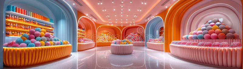 Colorful Candy Store with Playful Displays and Bright Stock Photo ...