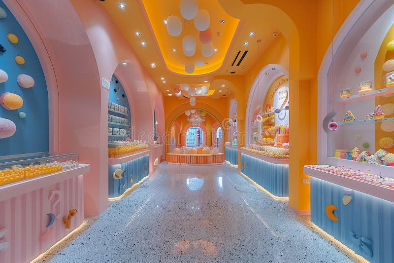 Colorful Candy Store with Playful Displays and Bright Stock Photo ...