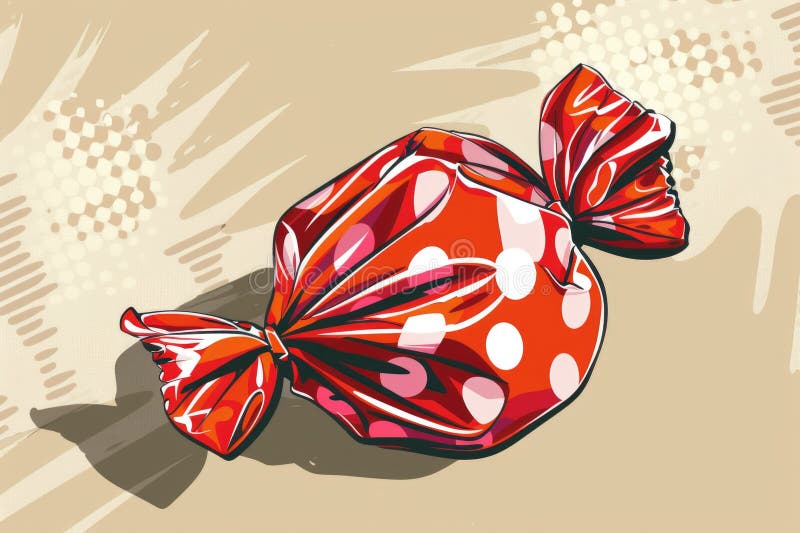 Colorful Candy Wrapper with Heart Designs, Perfect for Valentine S Day ...