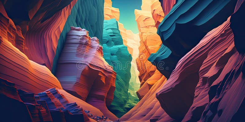 A Colorful Canyon Texture Background, Generative AI Stock Illustration ...