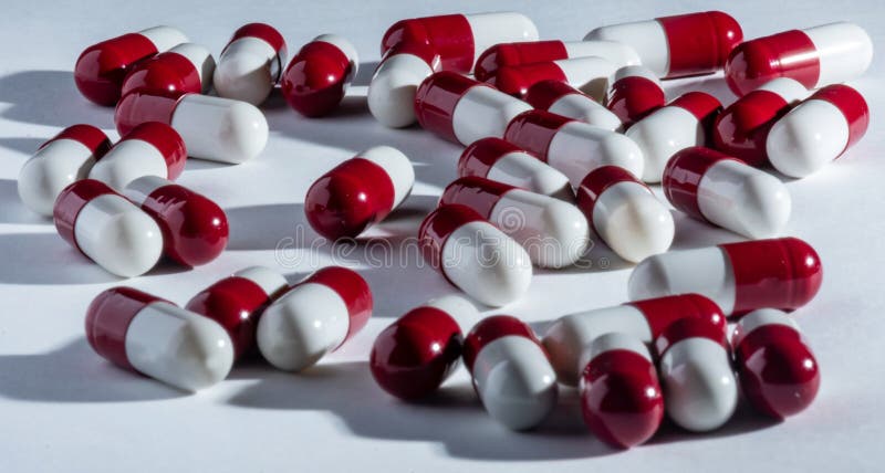 Colorful Capsules Scattered on the Table Stock Image - Image of ...