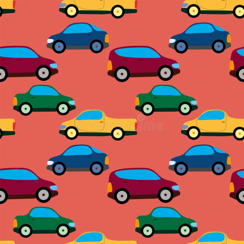 Car Toy Cartoon Pattern Vector Illustration EPS 10 Stock Vector ...