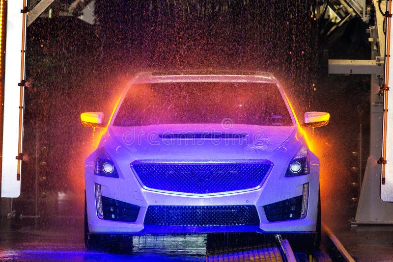 Colorful Car Wash stock photo. Image of soap, clean - 122537772