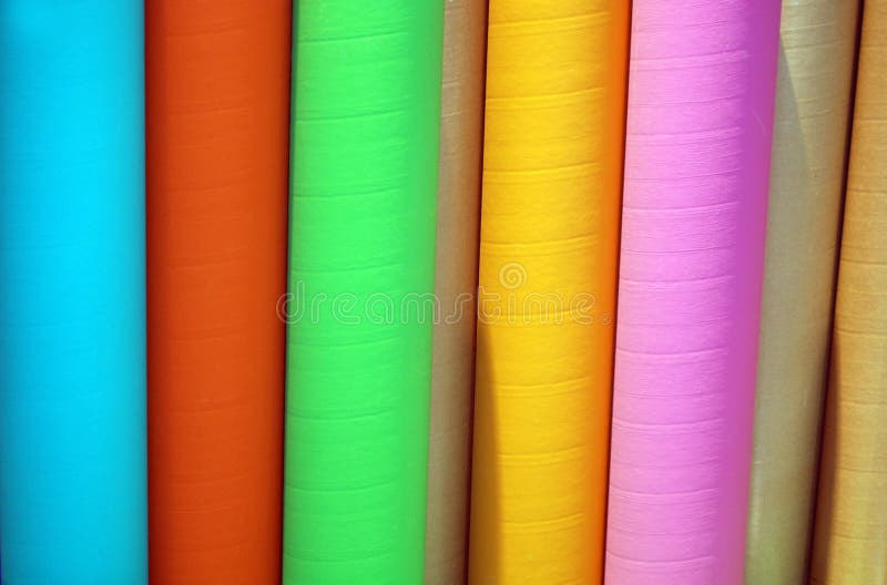 Colorful cardboard tubes stock photo. Image of colours - 8742048