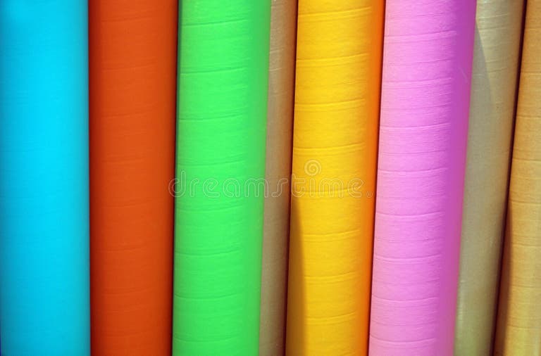 Colorful cardboard tubes stock photo. Image of colours - 8742048