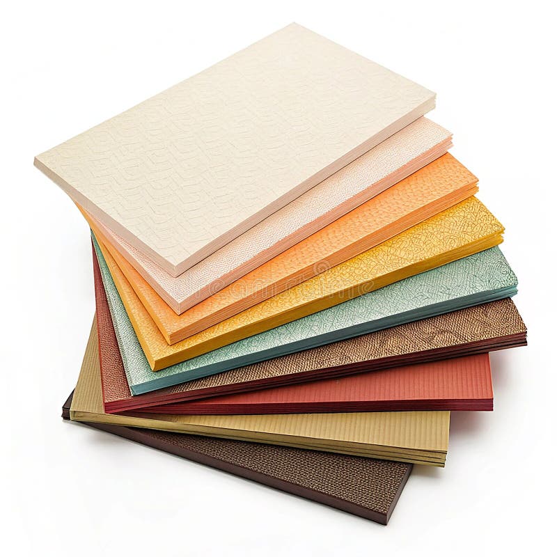 Colorful Cardstock Stack with Textures Stock Illustration ...