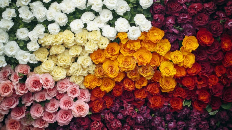 Colorful Carnation Flower Wall Stock Illustration - Illustration of ...