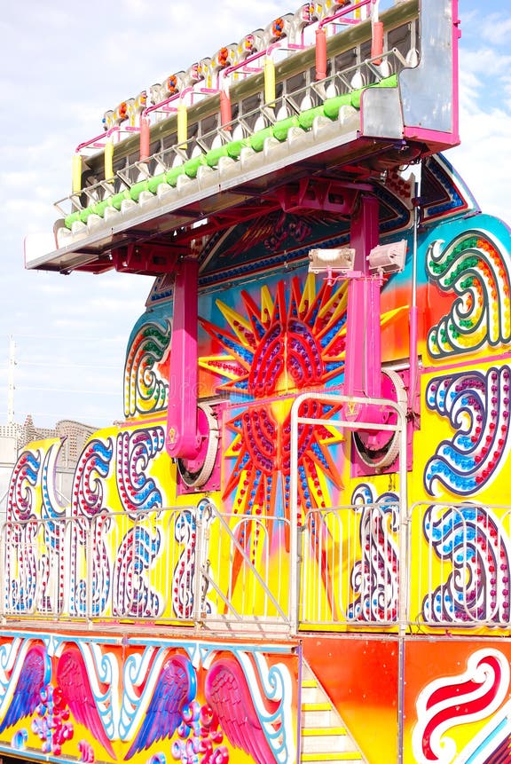 Colorful Carnival Ride stock image. Image of swirl, yellow - 5870509