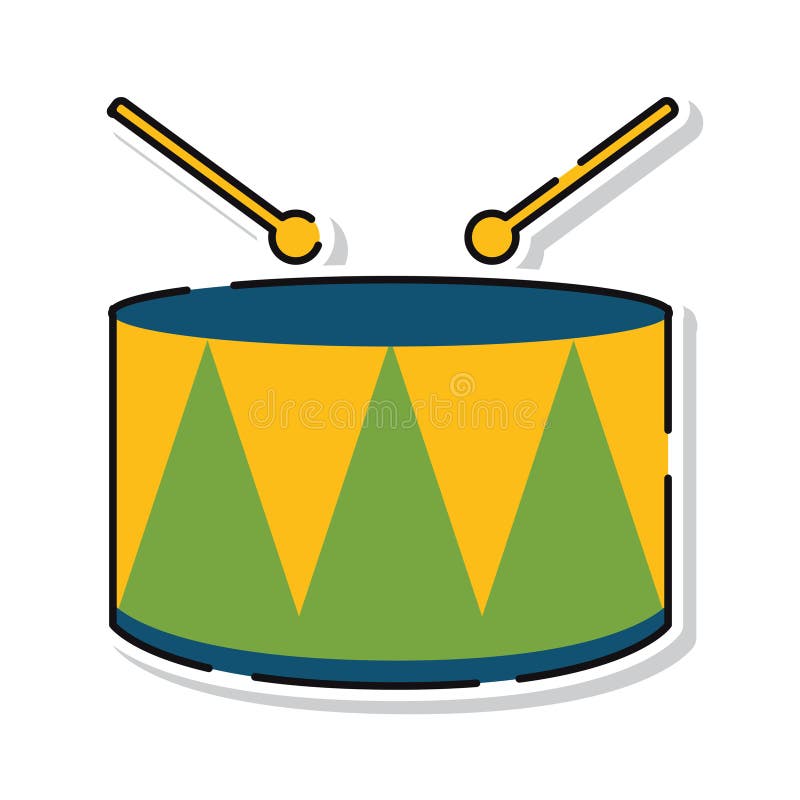 Colorful Carnival Snare Drum. Vector Stock Vector - Illustration of ...