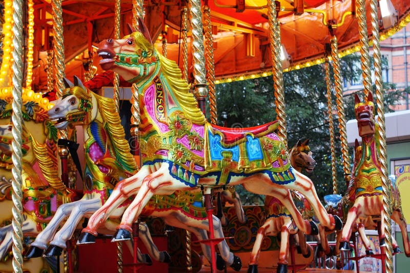 Colorful carousel stock photo. Image of fair, carnival - 5591734