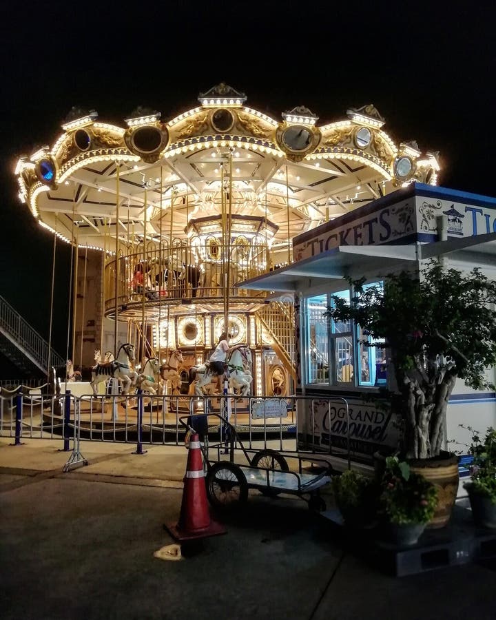 Colorful carousel day editorial photography. Image of colour - 170107942