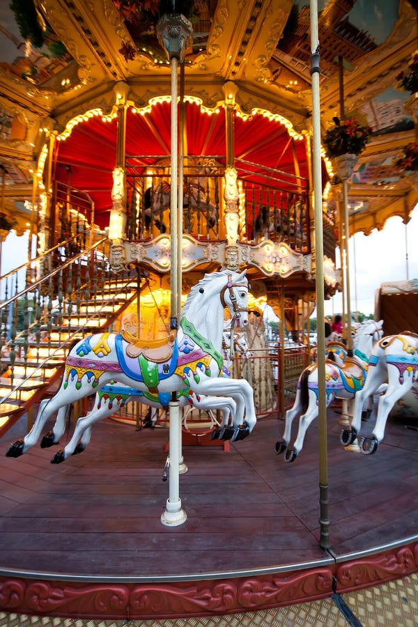 Colorful Carousel in Paris stock image. Image of park - 22784599