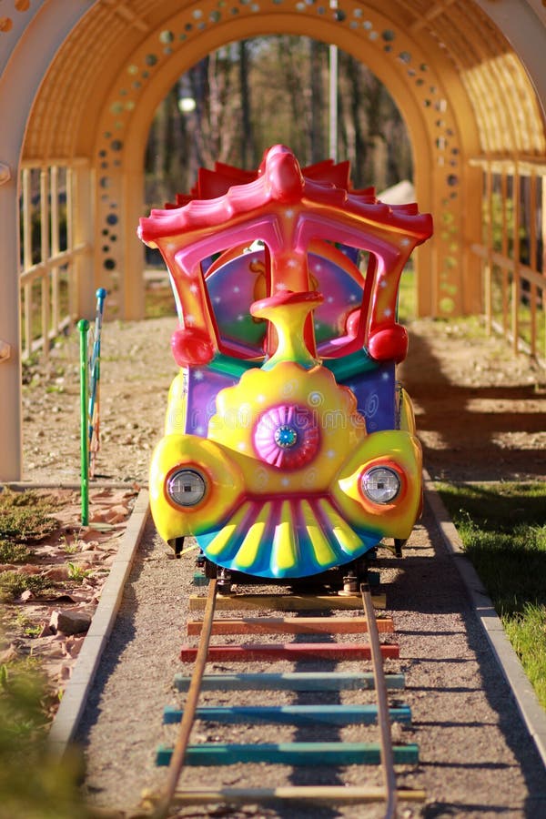 Colorful carousel train stock image. Image of europe - 90385873