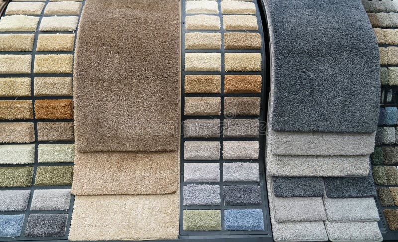 Colorful Carpet Samples in the Store Stock Image - Image of carpet ...