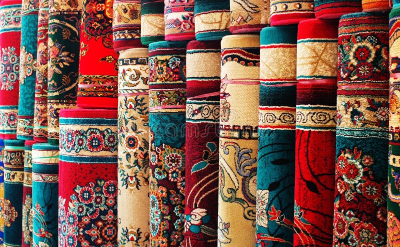 Colorful carpets stock image. Image of plain, colors - 17300913