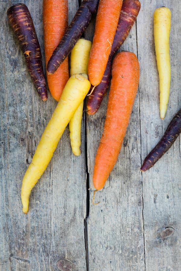 Colorful Carrots on a Table Stock Photo - Image of close, carrots: 77299700
