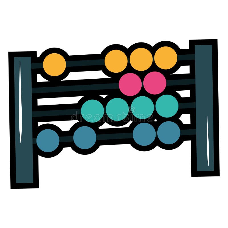 Colorful Cartoon Abacus Toy. Vector Stock Vector - Illustration of ...