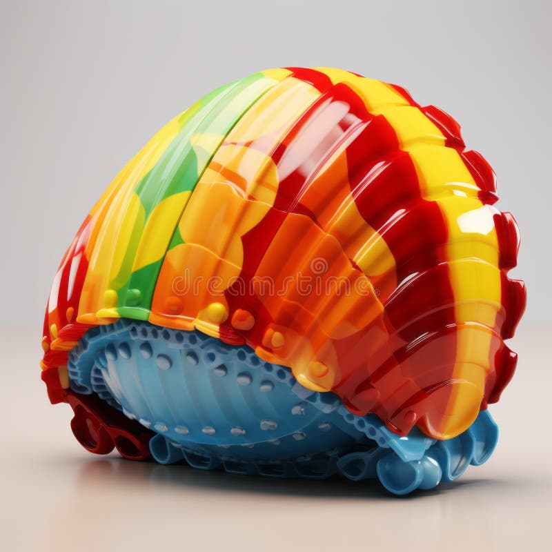 Colorful Cartoon 3d Printed Model: Translucent Layers of Shell Art ...